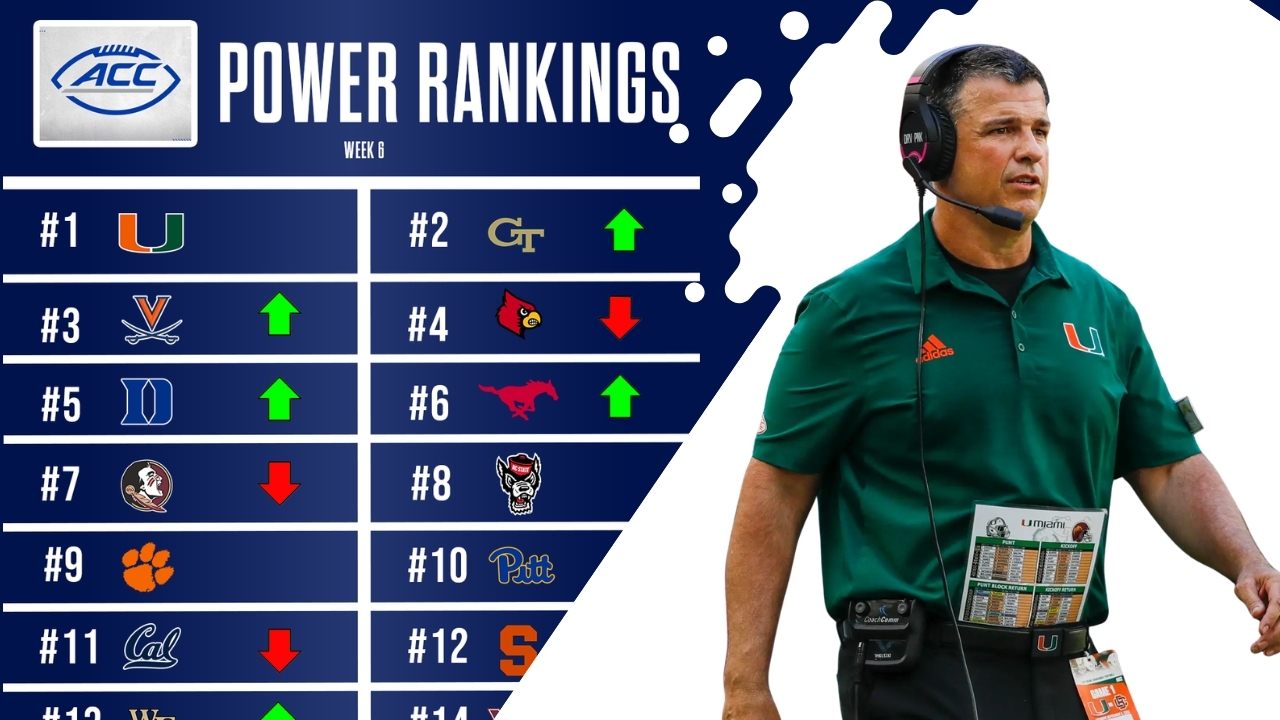 Who Can Catch Miami? ACC Week 7 Power Rankings & Reactions | Inside ...