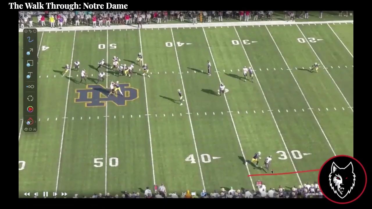 THE WALK THROUGH REWIND: Terrell Anderson's Long Touchdown vs. Notre Dame | Inside Pack Sports